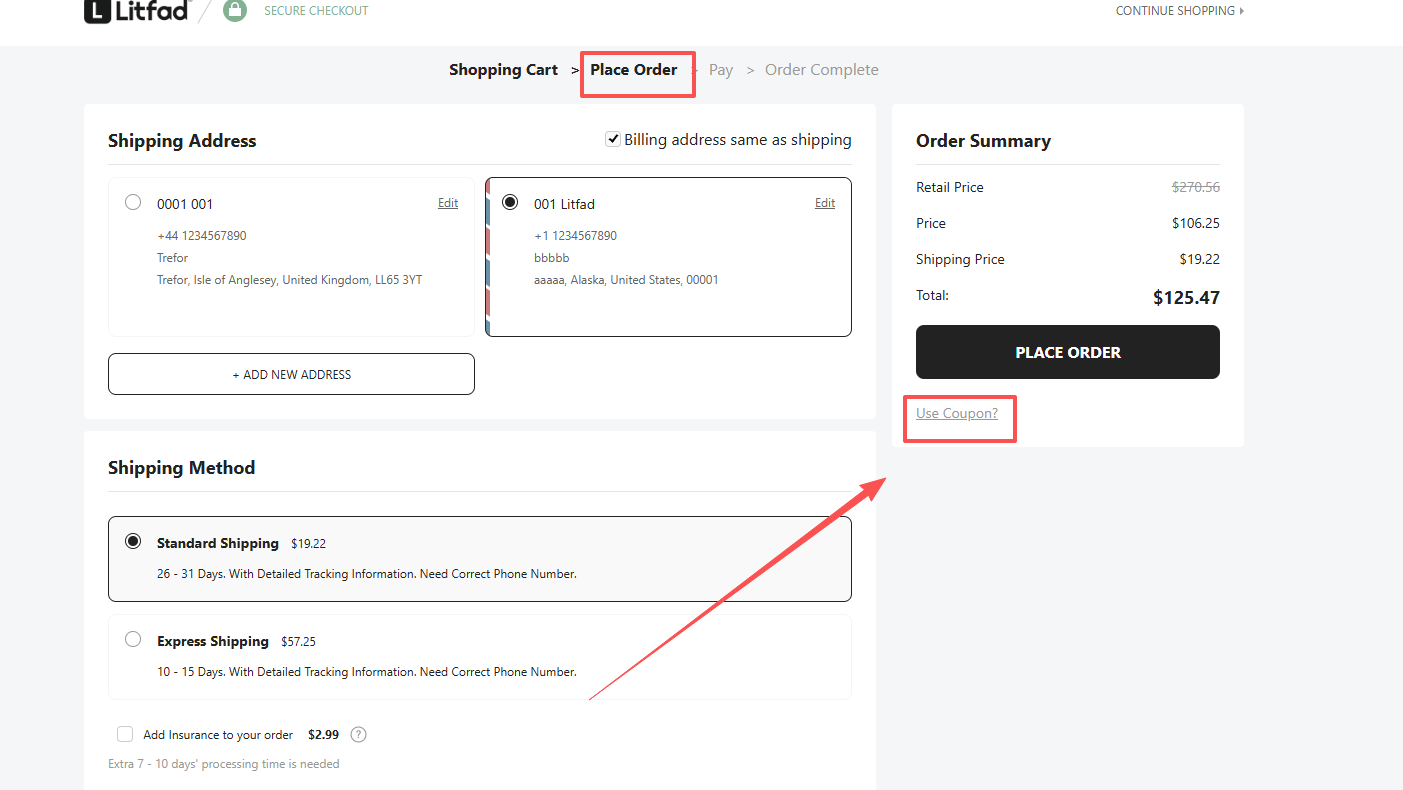 How to use the Coupon Code - LitFad