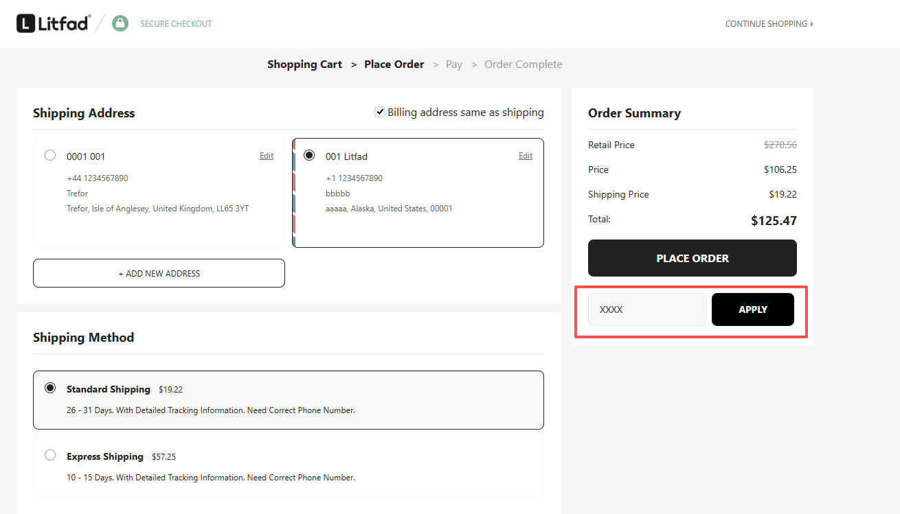 How to use the Coupon Code - LitFad