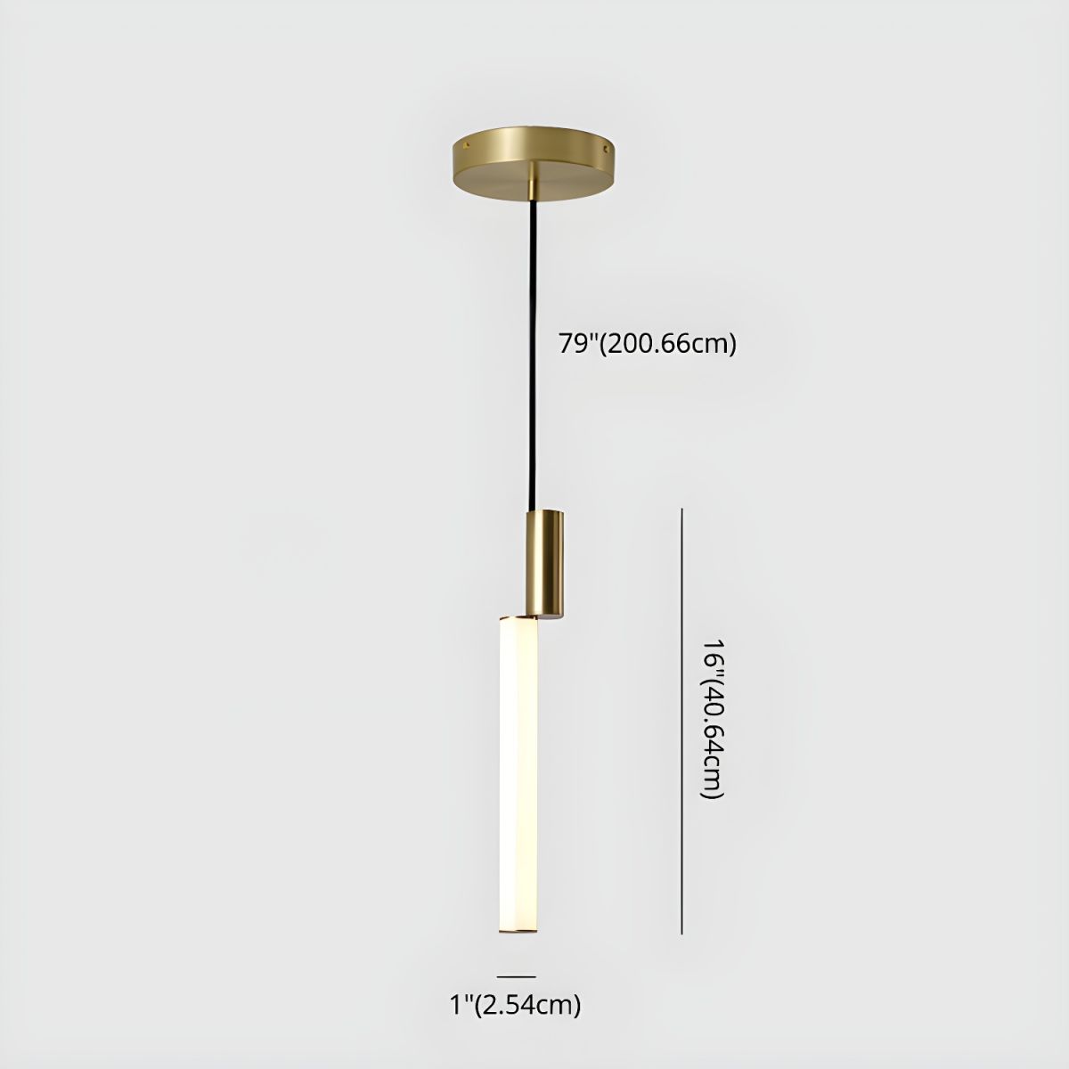 Stick Shaped Bedside Pendulum Light Acrylic Simple Style LED Down ...