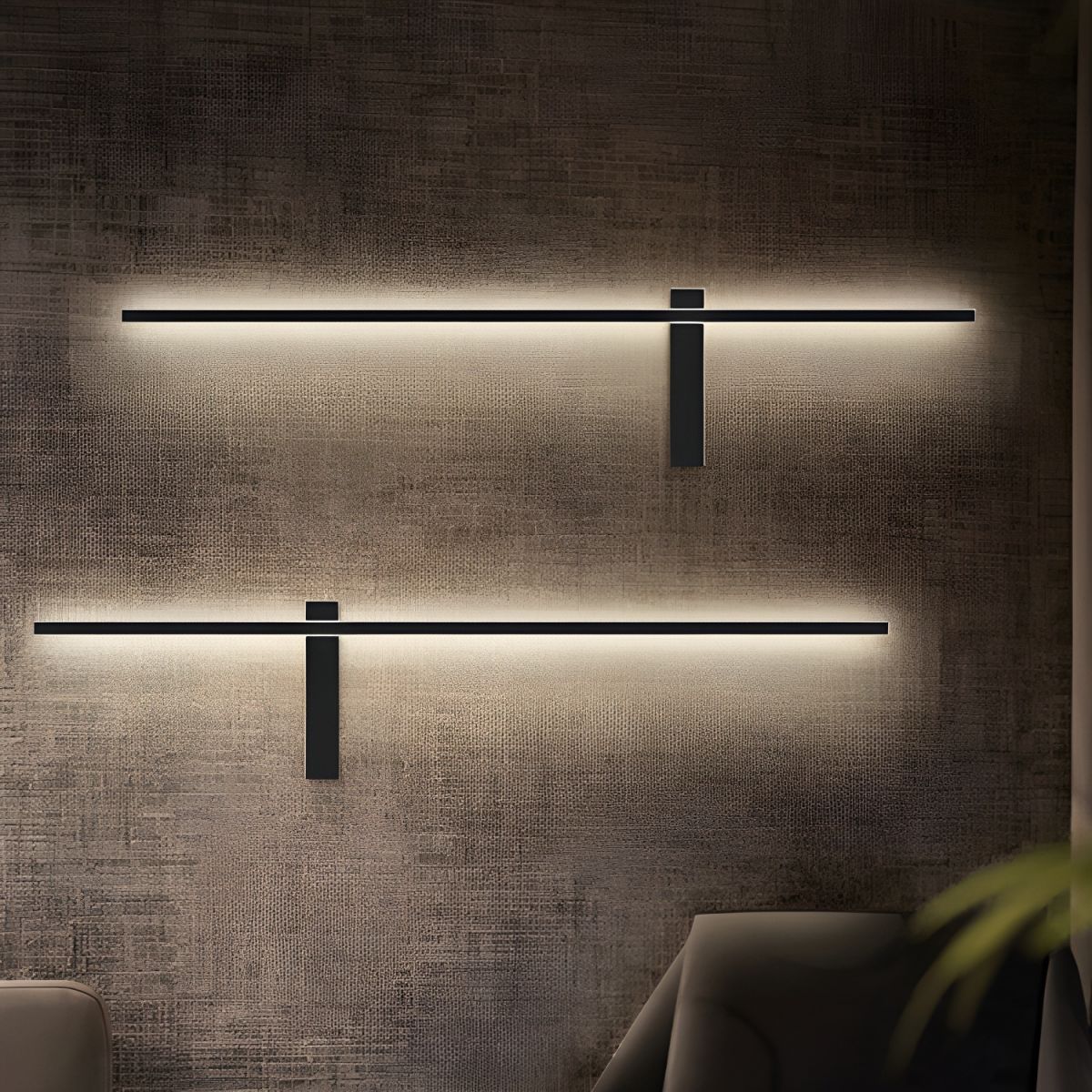Modern Minimalist Style Linear Wall Mounted Light Fixture Acrylic Wall ...