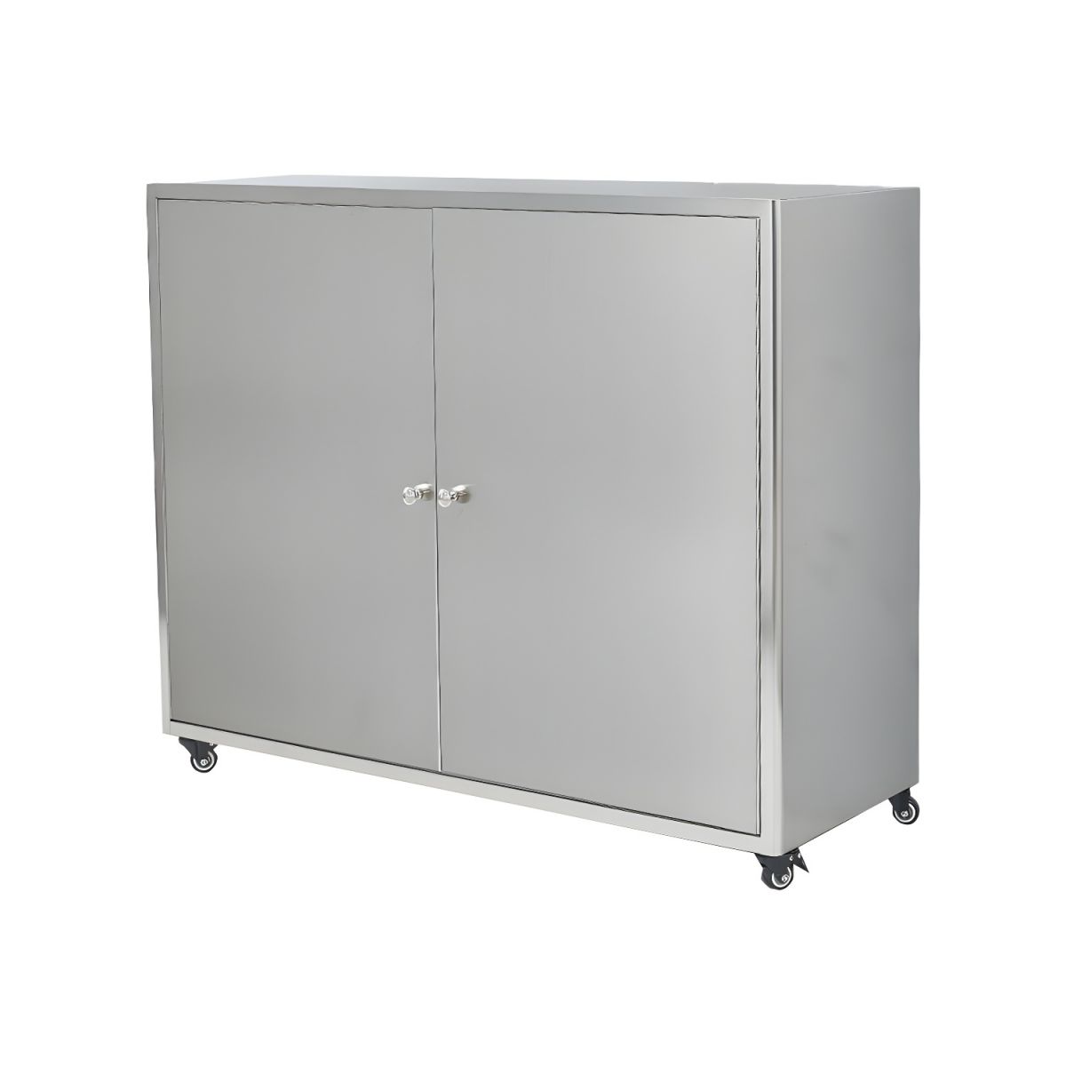 Stainless Steel Sideboard Cabinet Modern Server Cabinet with Storage ...