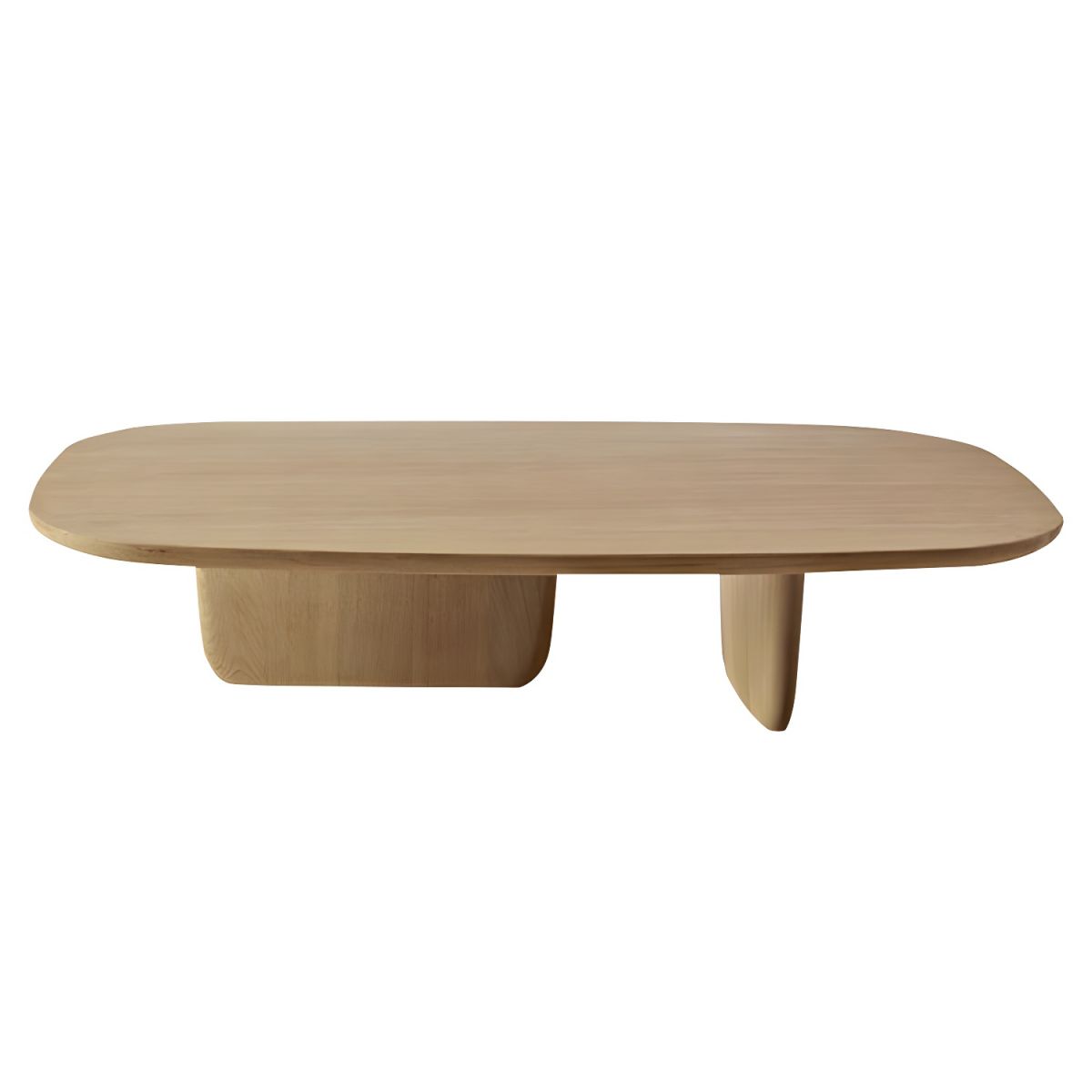 Scandinavian Solid Wood Coffee Table with 2 Legs and Rectangle Top - 47 ...