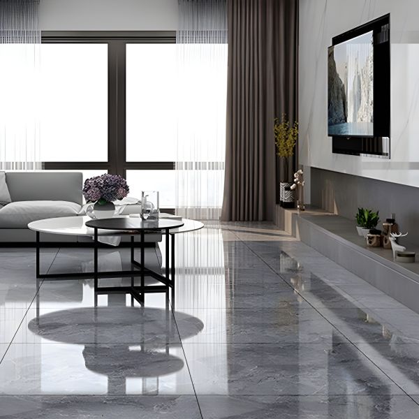 Grey marble tiles living room store