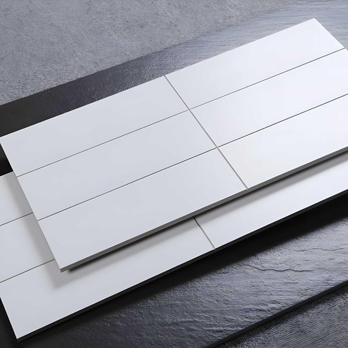 24" x 12" Delicate White Ceramic Rectangular Wall Tile for Modern Home ...