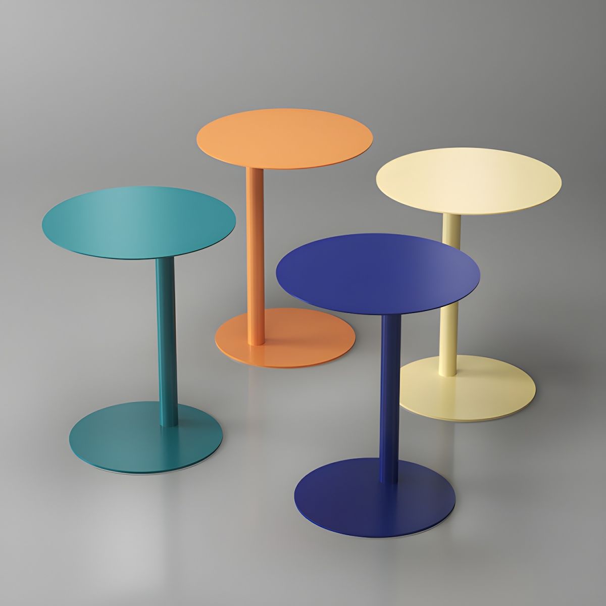 Nordic Colorful Round Metal C Table End Table with Sleek Scandinavian ...