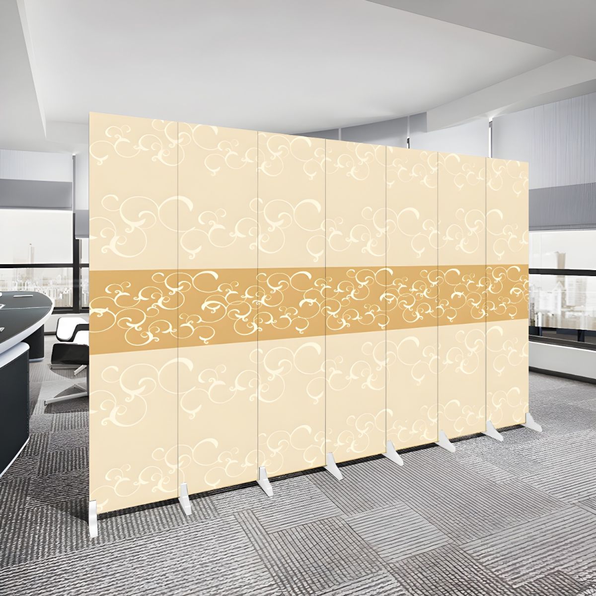 Stylish Modern Wood Folding Privacy Screen Room Divider with Opaque ...