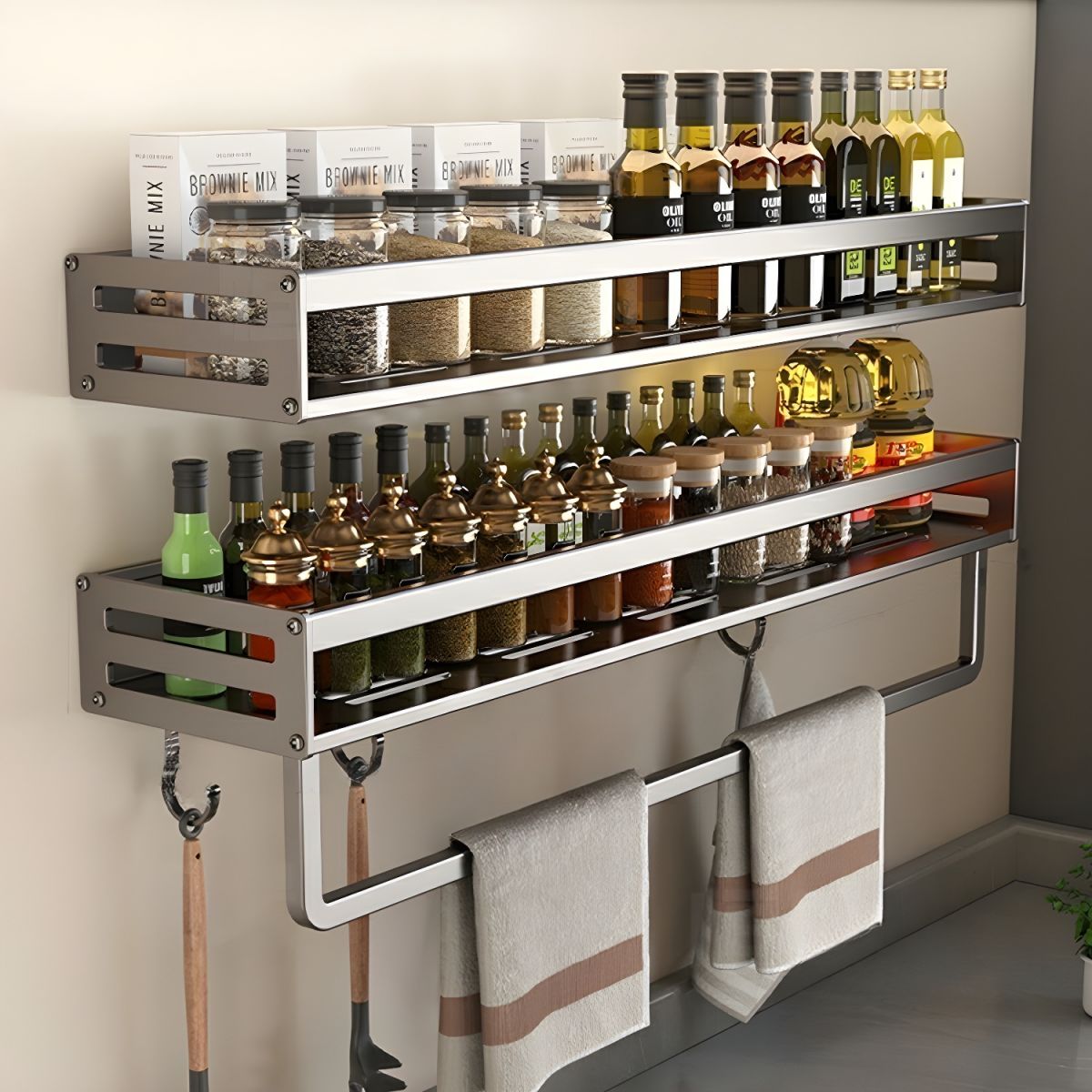 Adjustable Wall Mounted Storage Racks with No Casters, Aluminum ...