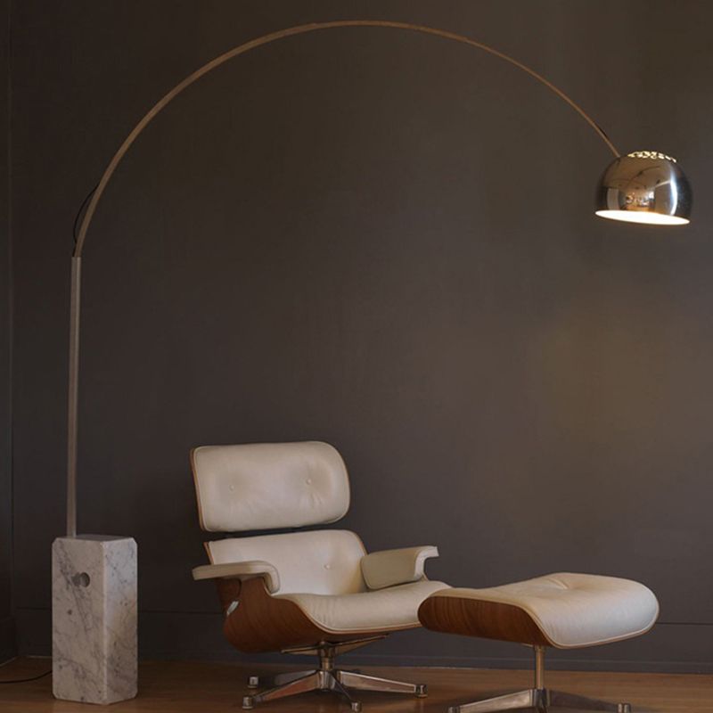 Minimalist Adaptable Height Ferruginous Arc Floor Lamp Adapted for LED ...