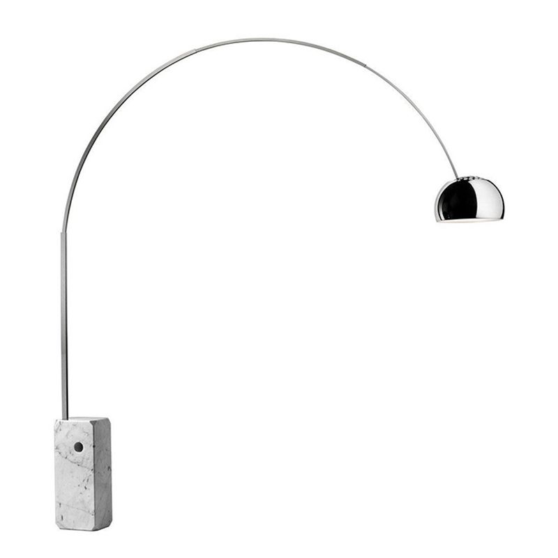 Minimalist Adaptable Height Ferruginous Arc Floor Lamp Adapted for LED ...