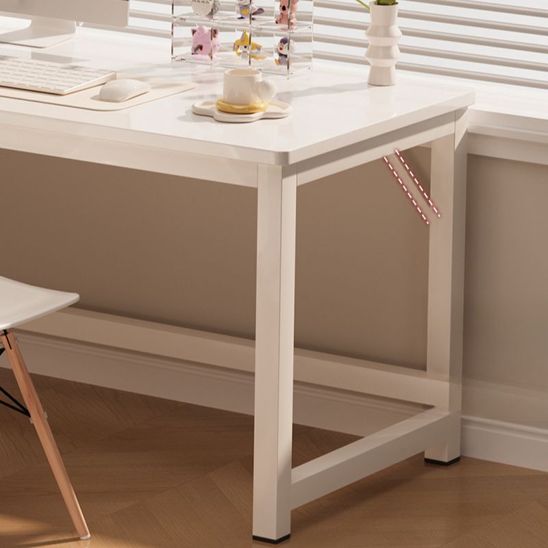 Study Desk with Integrated Cable Management, Desk Return, and Butcher ...