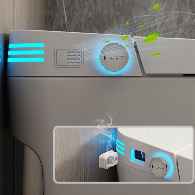 One-Piece Toilet with Concealed Tank, Siphon Jet Flush, Polymer Seat ...