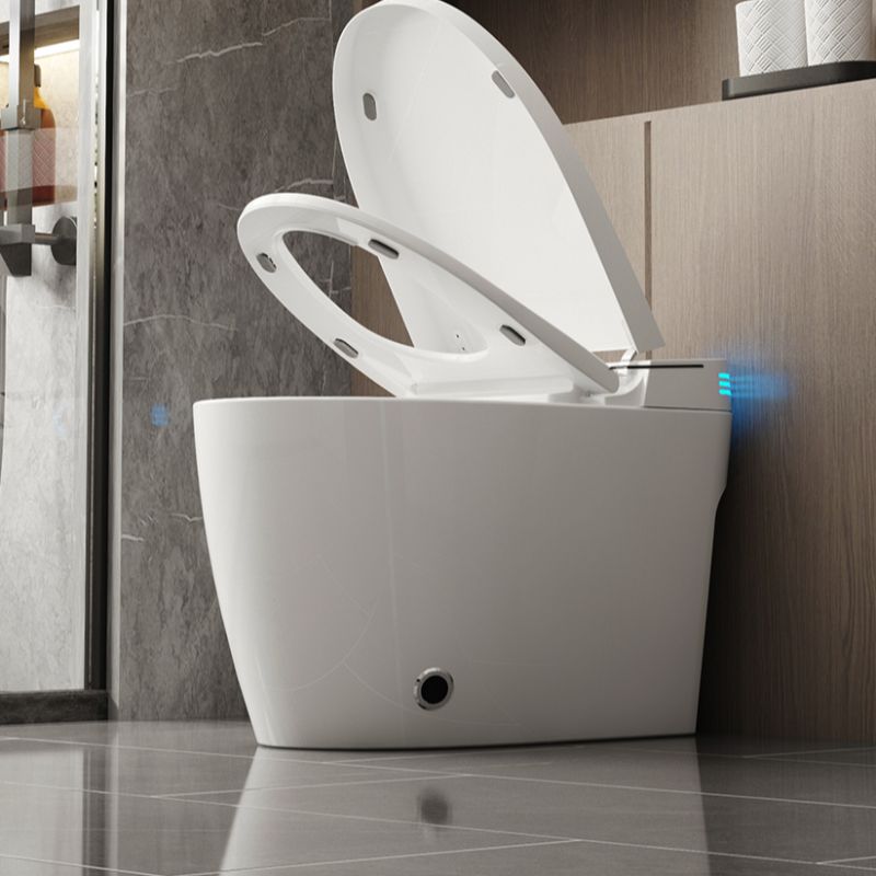 One-Piece Toilet with Concealed Tank, Siphon Jet Flush, Polymer Seat ...