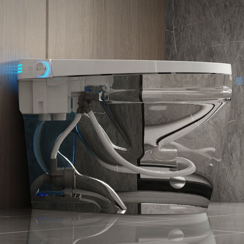 One-Piece Toilet with Concealed Tank, Siphon Jet Flush, Polymer Seat ...