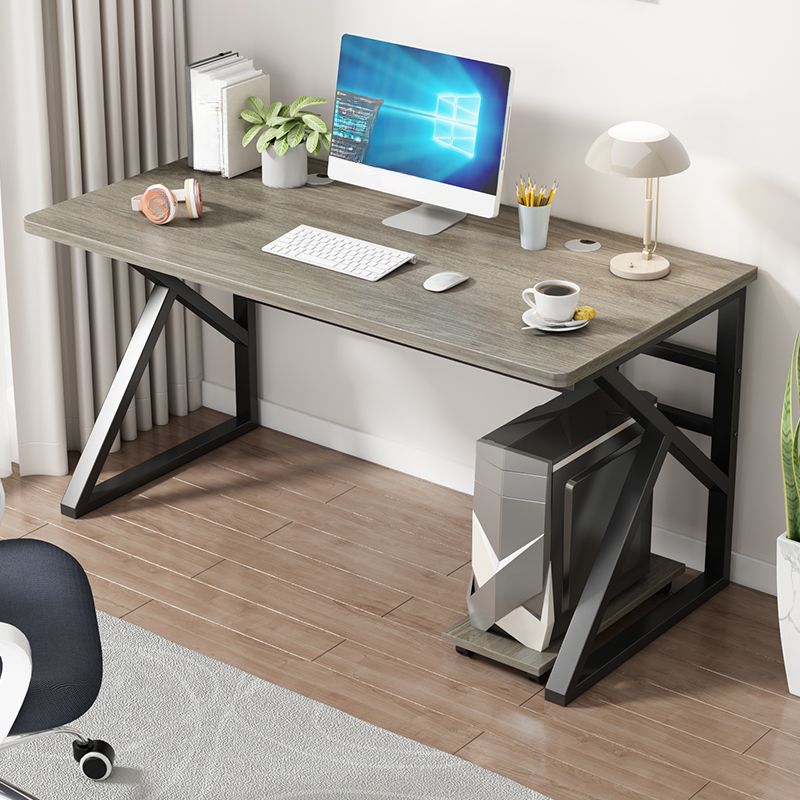 Easy Installation Computer Work Desk Butcher Block Desk with Integrated ...