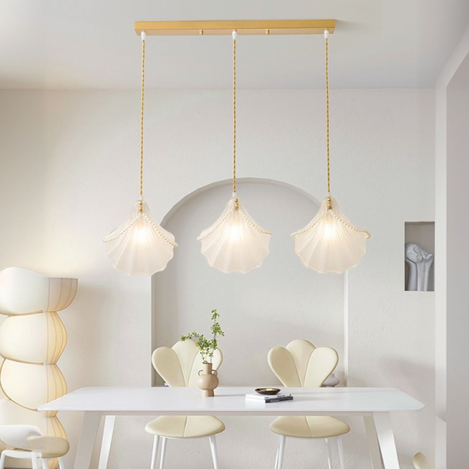 String Mounted 3 Lights Aurous Light Fixture Above Kitchen Island ...