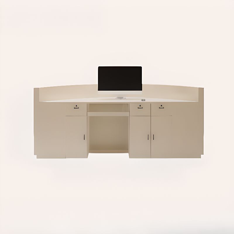 Abrasion Resistance Manufactured Wood Top Reception Desk with Keyboard ...