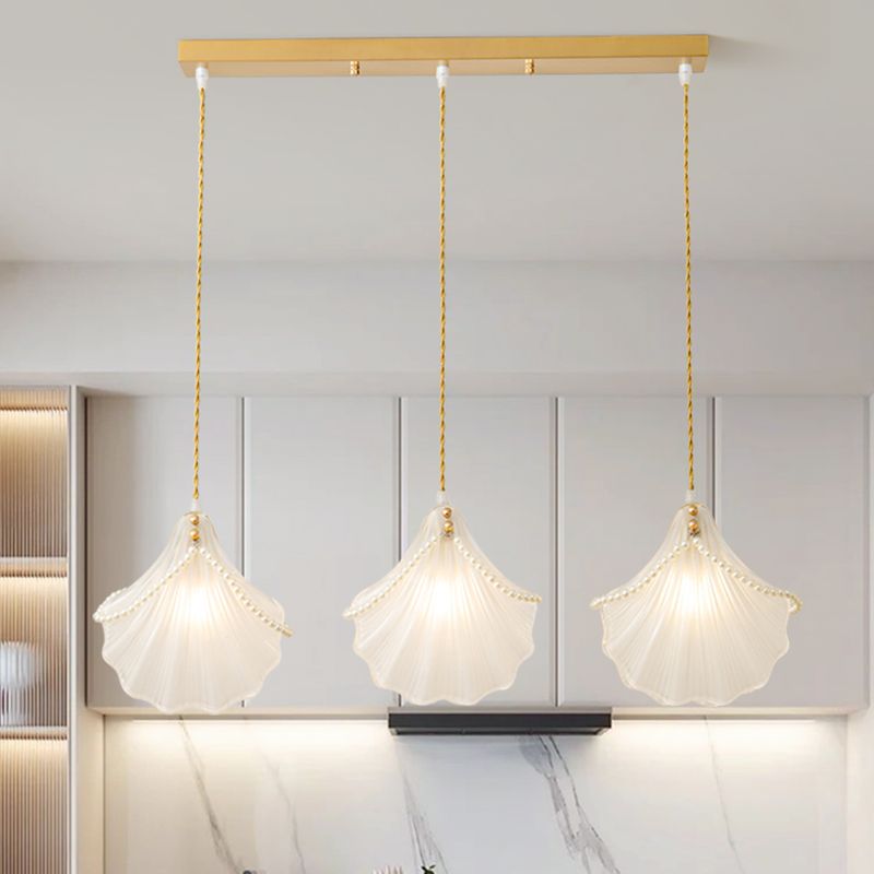 String Mounted 3 Lights Aurous Light Fixture Above Kitchen Island ...