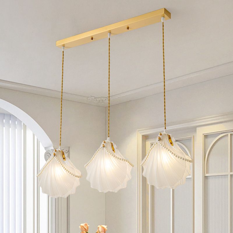 String Mounted 3 Lights Aurous Light Fixture Above Kitchen Island ...