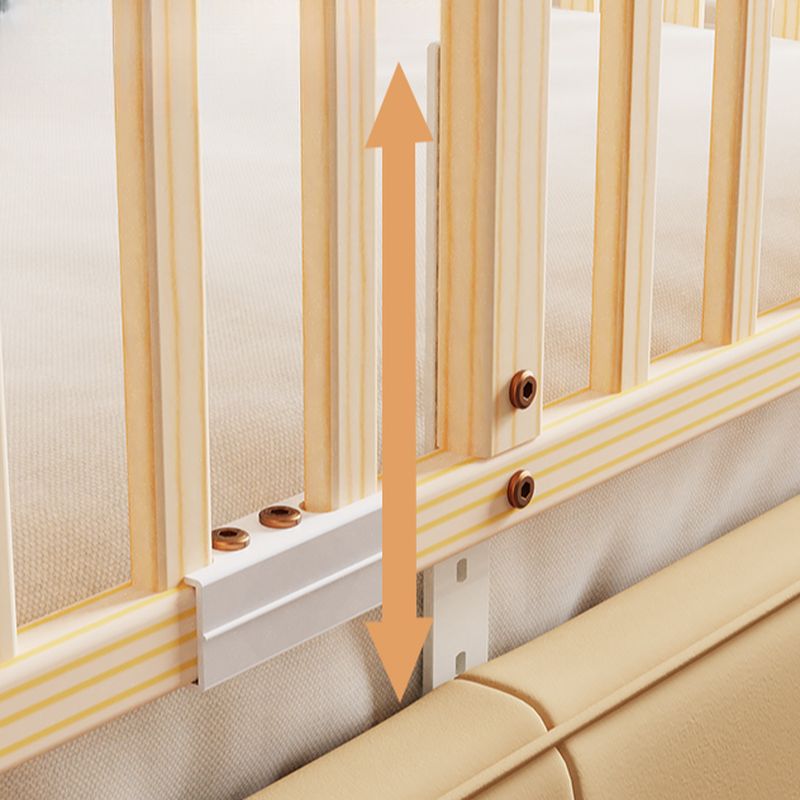 Natural Color Wood Partial Assembly Twin Bed Rails, With Door(s), 79 ...