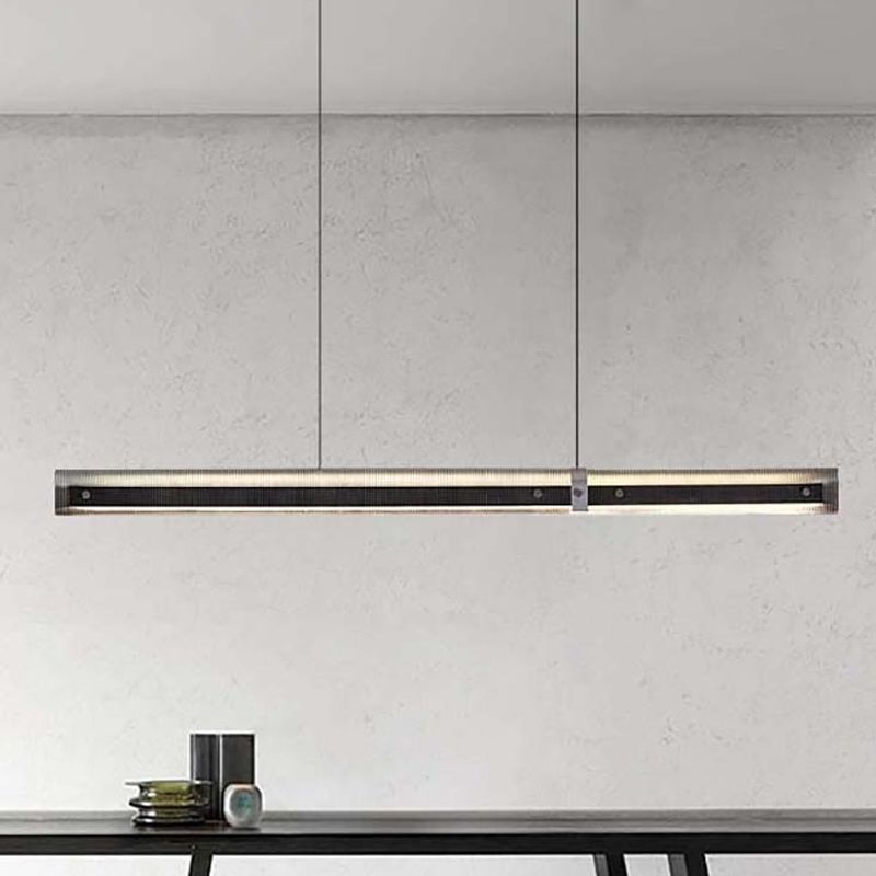 Chalk PMMA Shade LED Light Pendant Kitchen Island, Rectilinear Shape ...