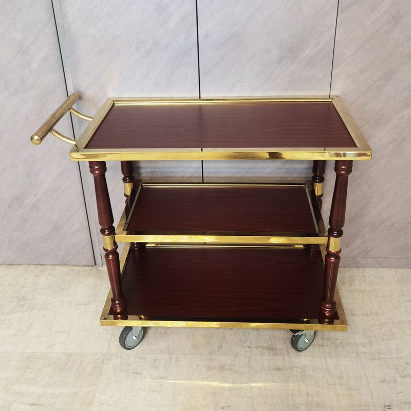 Art Deco Metal Kitchen Carts(Portable) with Brass Top, 35"L x 18"W x 33 ...