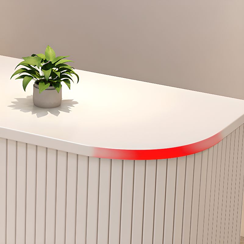 Rectangle Reception Desk with Filing Cabinet, Closet, and Manufactured ...