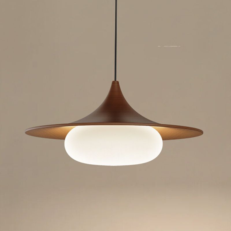 Elegant White Lucite LED Pendant Light, 1 Light, Symmetrical Hardwired ...