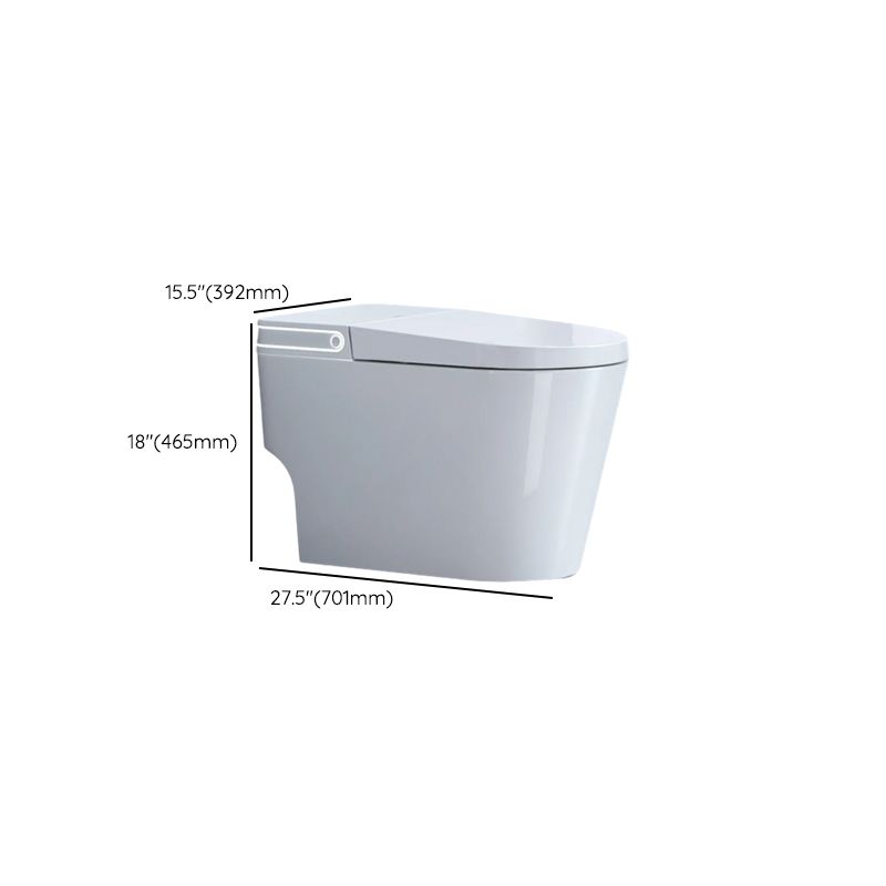 Contemporary Chalk One-Piece Toilet with Super Vortex Siphon Flush ...