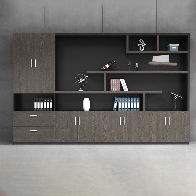 4-Wide Office Storage Closet with Container and Office Storage Cabinets ...