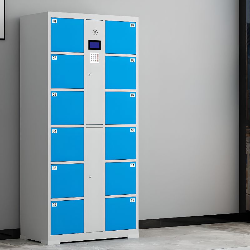 Orange 4-Wide 6 or more Tiers Lock Locker Base Lockable Art Deco Metal ...