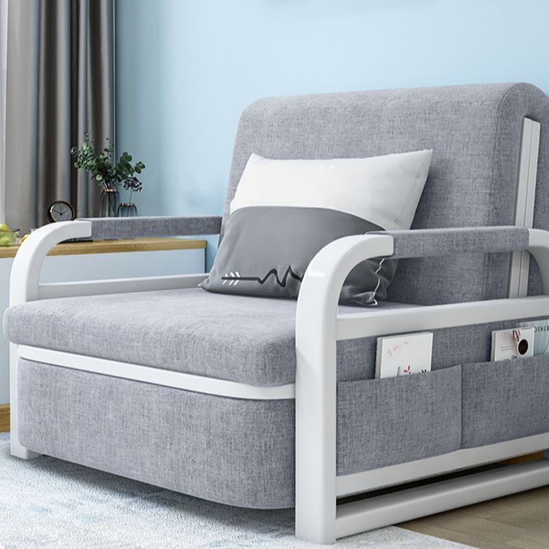 Round Arm Sleeper Futon Bed with Stockroom and Detachable Mattress Futons