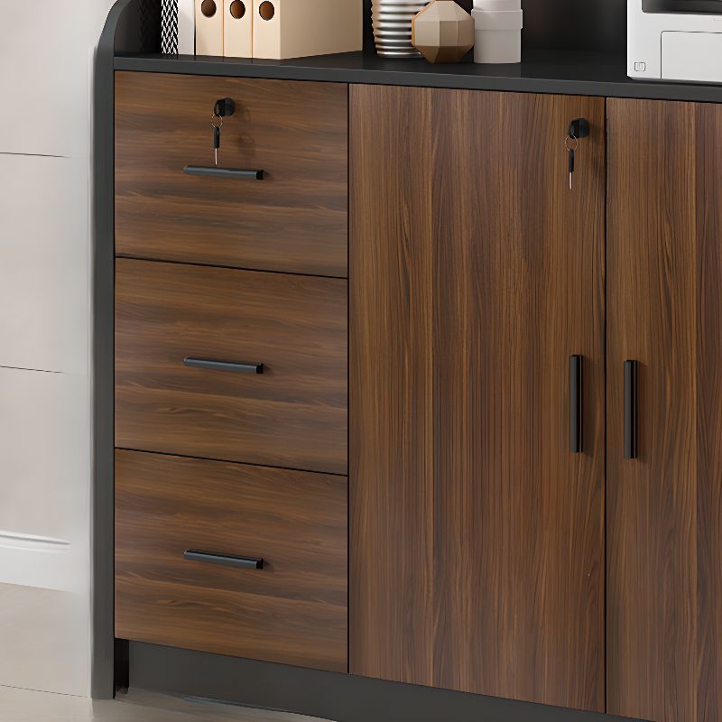 3-Wide Credenza Storage Cabinet, Watertight with Drawers, Locking Door ...