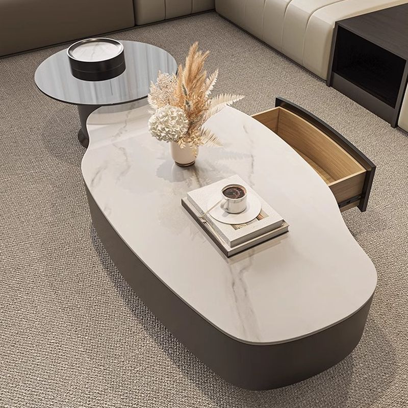Irregular Waterproof Double Nesting Coffee Table for Indoor Use Coffee ...