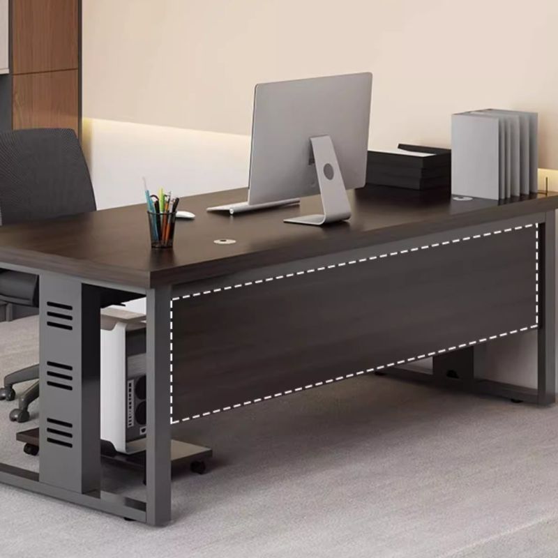 Scrivania per computer rettangolare in cacao resistente ai graffi, con ...