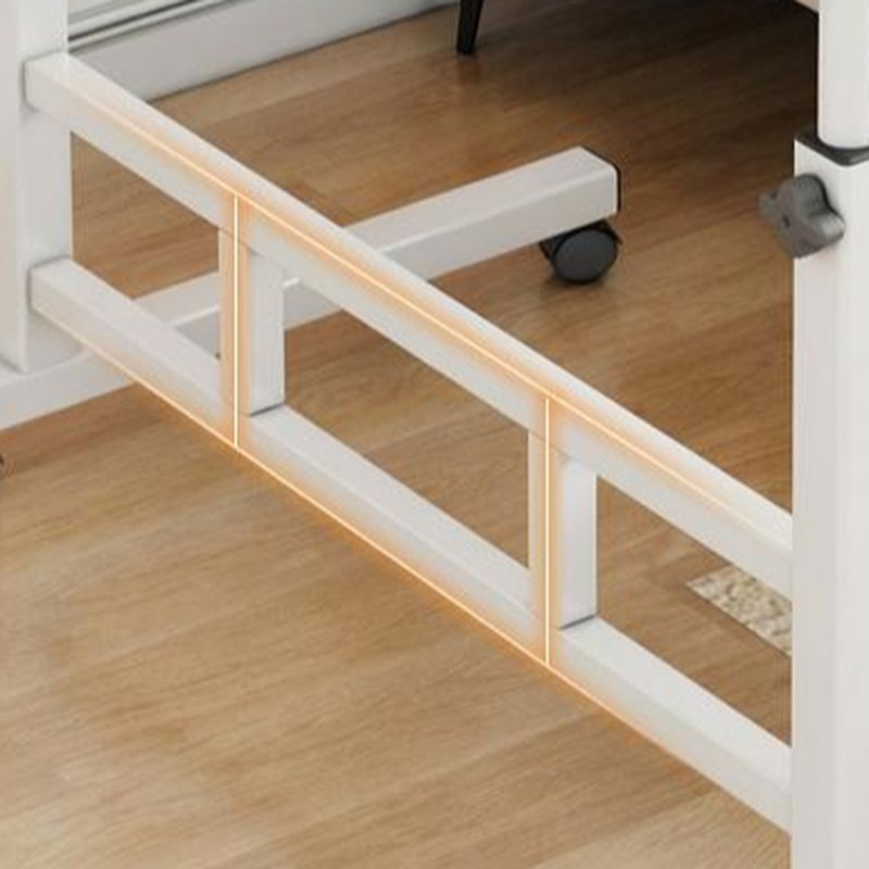 Art Deco Composite Wood Computer Cart with Adjustable Height, Roller ...