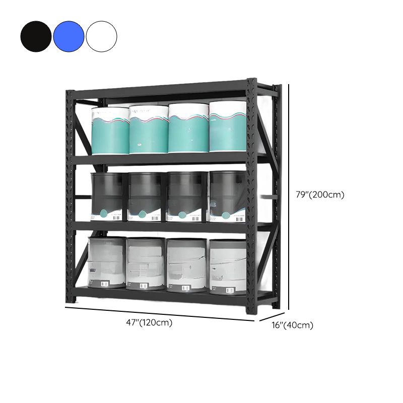 Racks de rangement en acier autoportants avec 4 étagères, roulettes non ...