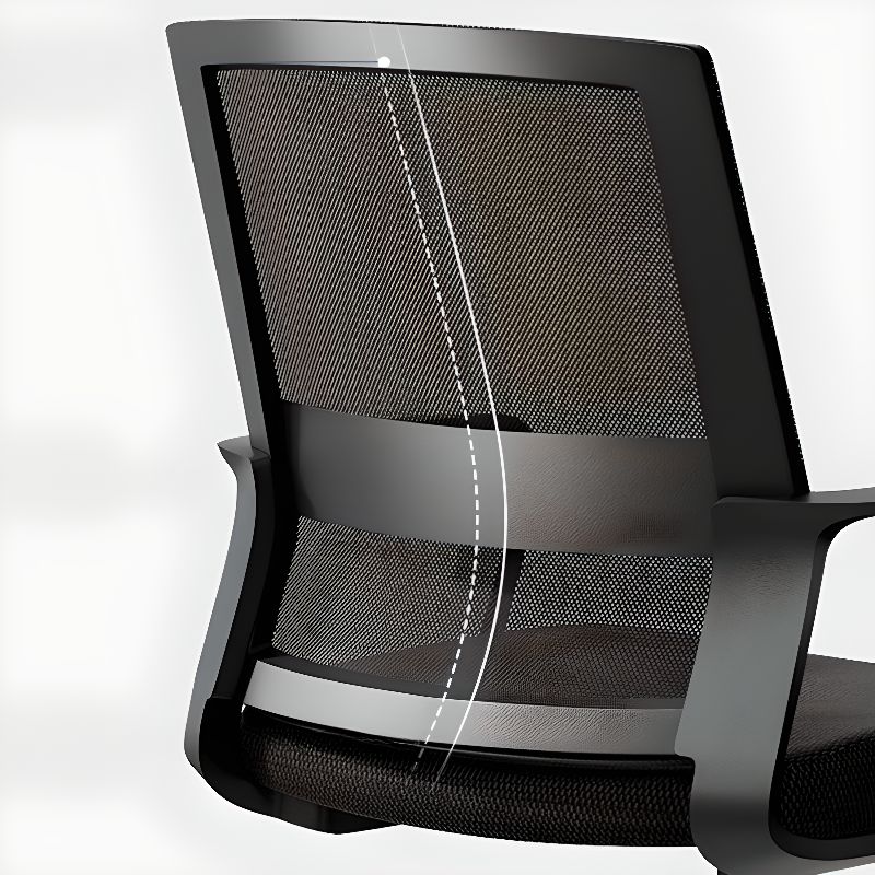 Simple Style Office Desk Chairs with Upholstered Ink/Light Gray, Fixed ...