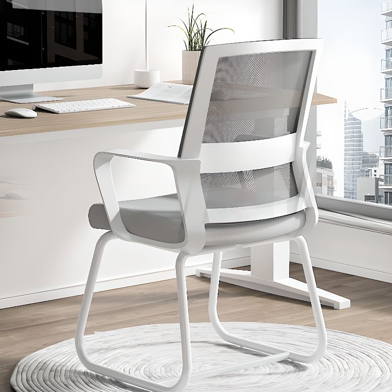 Simple Style Office Desk Chairs with Upholstered Ink/Light Gray, Fixed ...