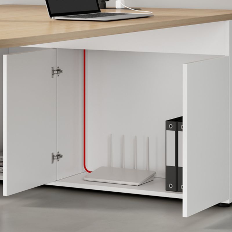 Half-Round Meeting Table for 6 People with Engineered Wood Tabletop in ...