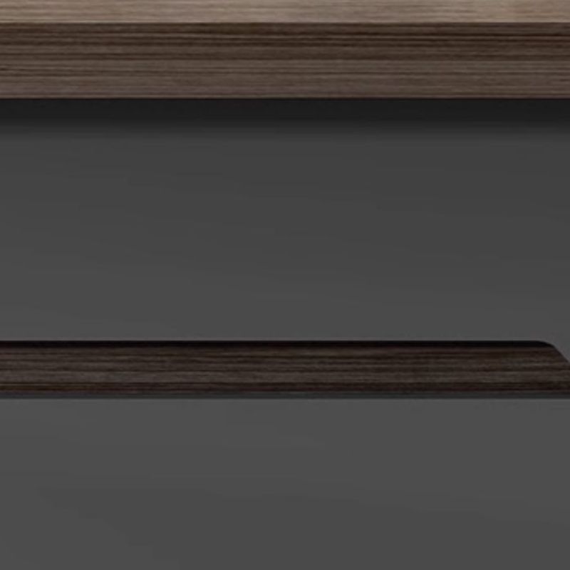 Waterproof Executive Desk with 3 Drawers, Pedestal Base, Exterior Shelf ...