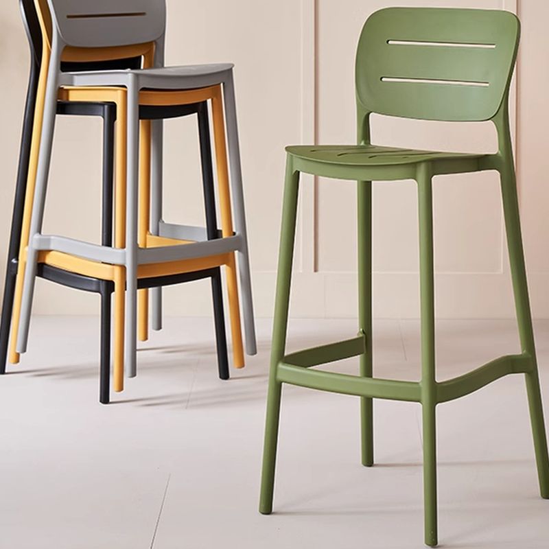 Stackable Chalk Parallelogram Bistro Stool with Polymer Compound, Back ...