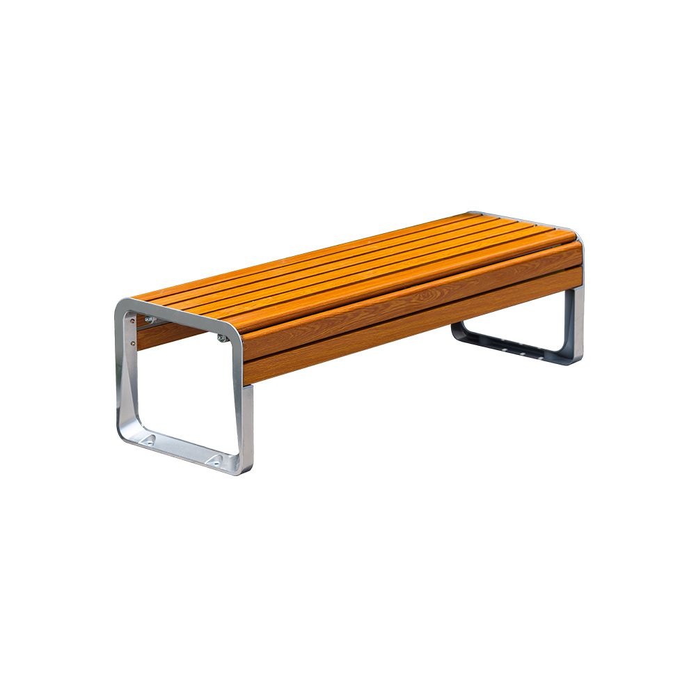 Art Deco Park Bench Alloy with Back and Metallic Frame Outdoor Benches