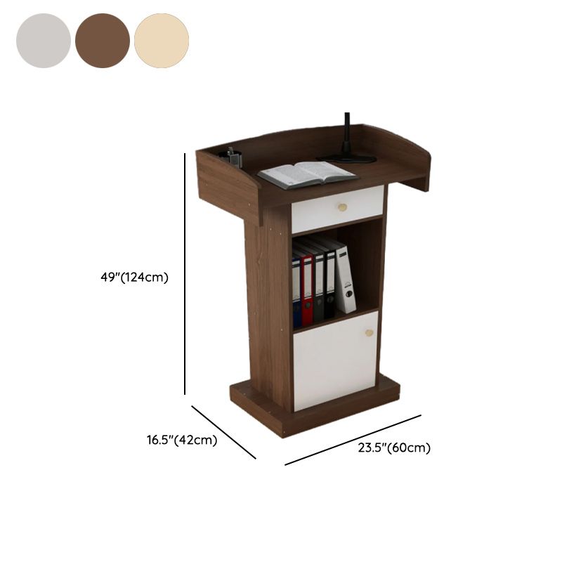 Modern Engineered Wood Full Podium with Storage Podiums & Lecterns