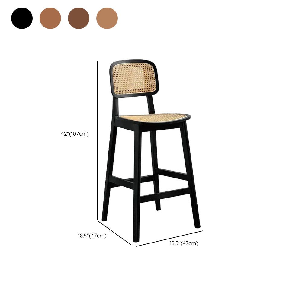 Casuale barkrukken in middernachtzwart/caramel/natuurlijke kleur met ...