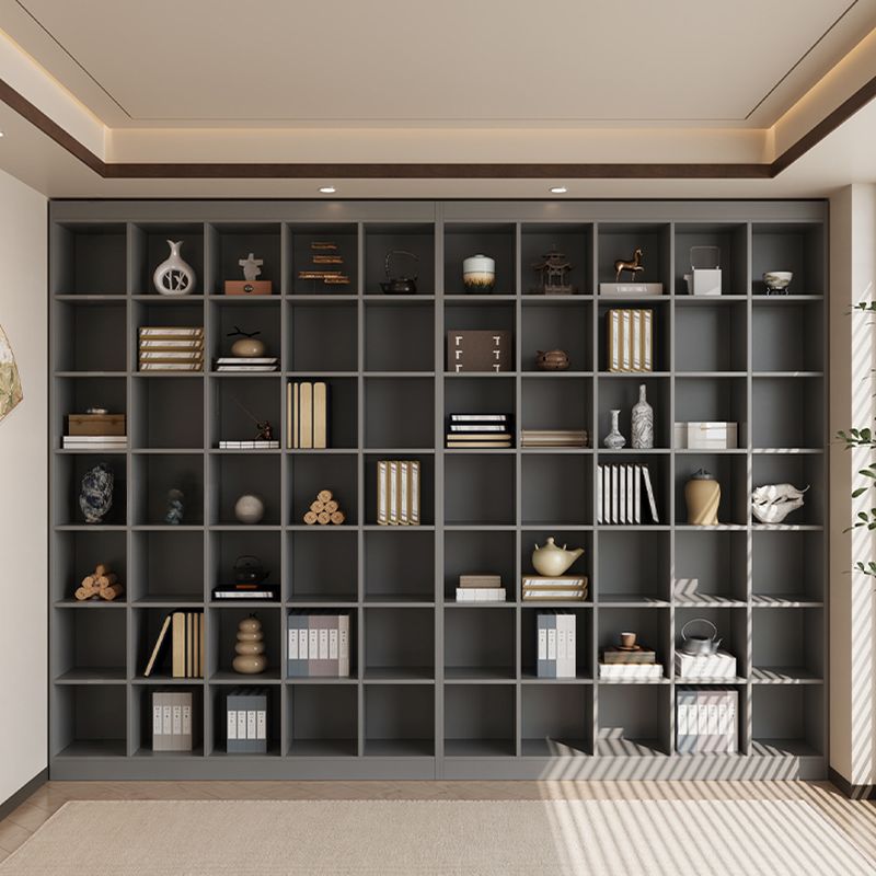 Storm Gray Modular Panel Cube with 7-Shelf Composite Wood Vertical ...