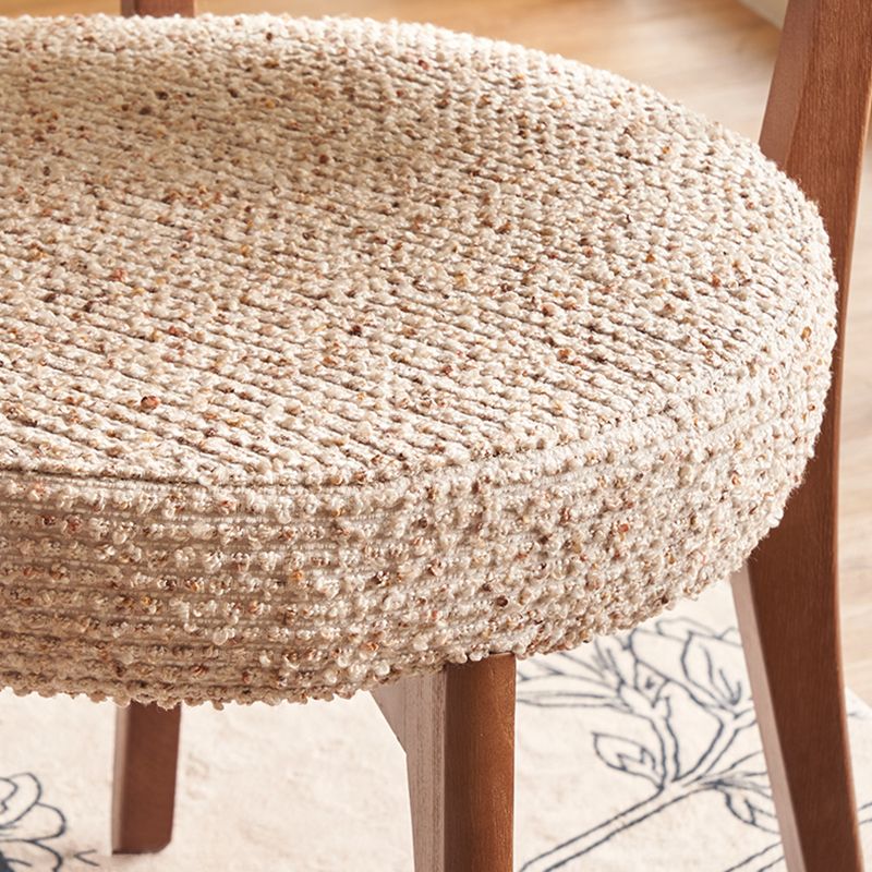 Art Deco Parlor Side Chair with Cushion, Natural Wood Legs, and Low ...